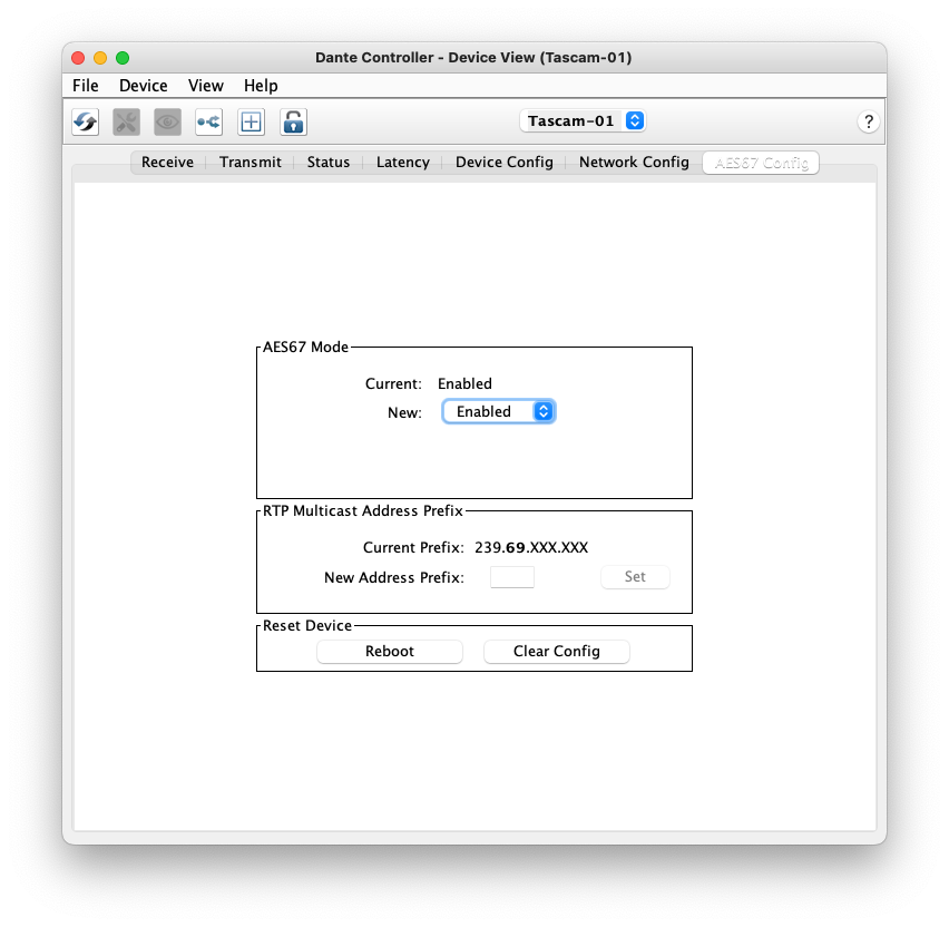 AES67 Input Streaming – Support
