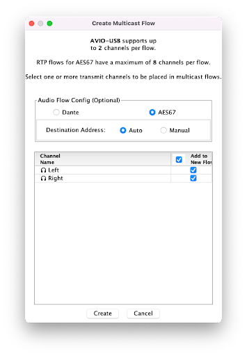 AES67 Input Streaming – Support
